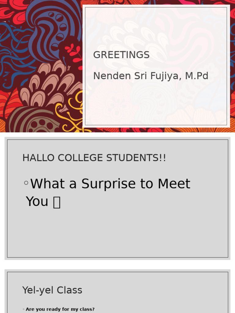 Effective Greetings for Students | PDF