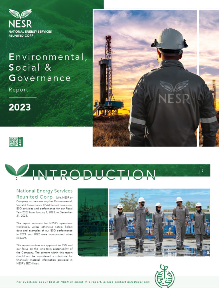 Nesr 2023 Esg Report | PDF | Employment | Economies