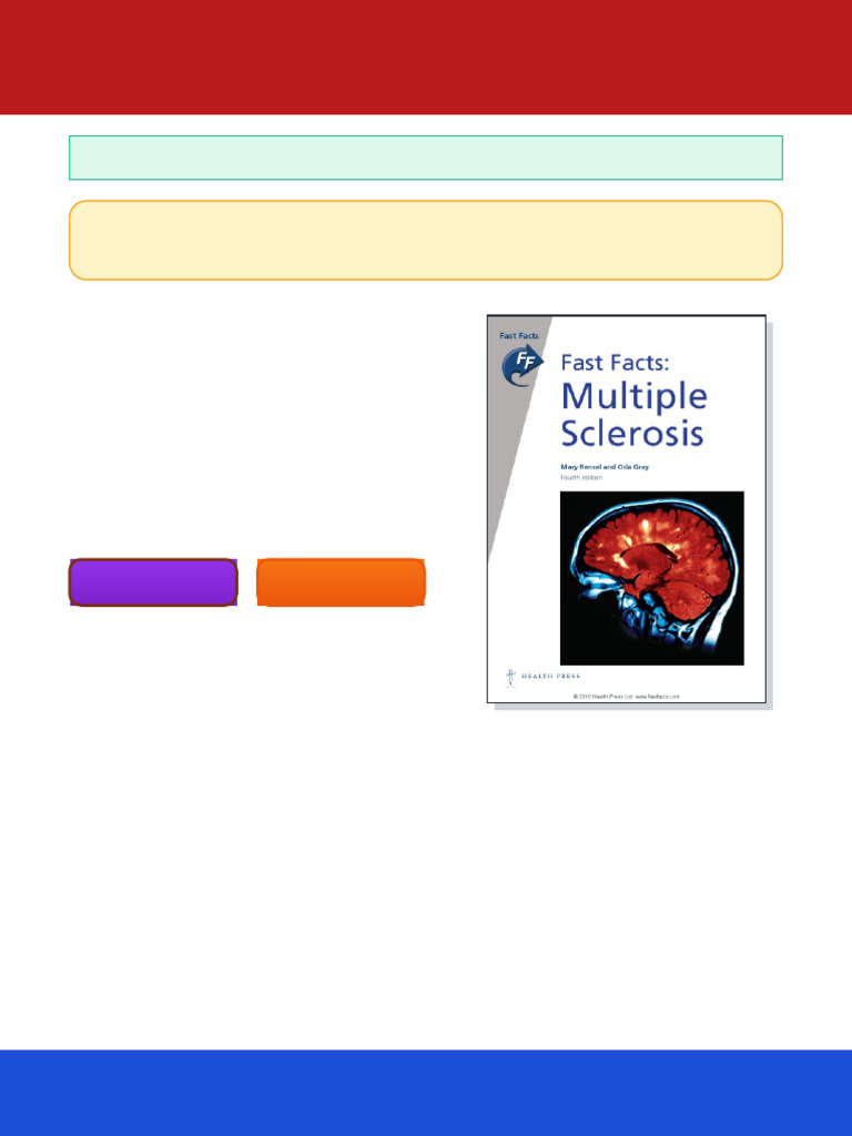 Fast Facts Multiple Sclerosis 4th Edition Mary Rensel ebook revised pdf ...