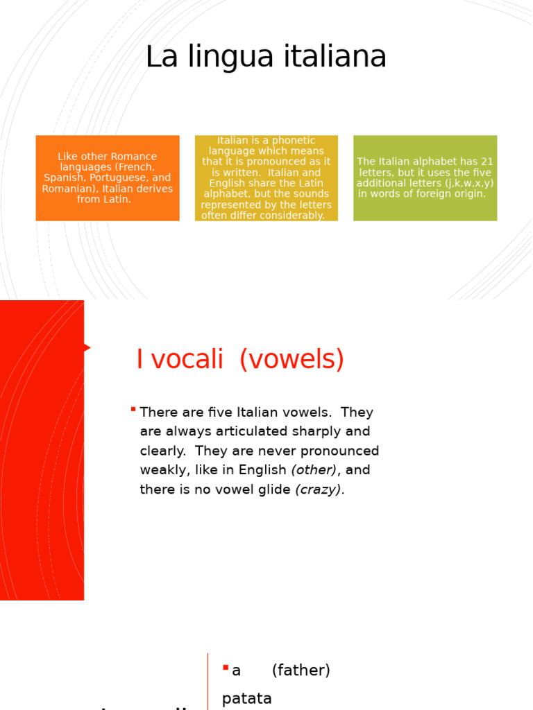 Italian Language Pronunciation Guide | PDF | Vowel | Italian Language