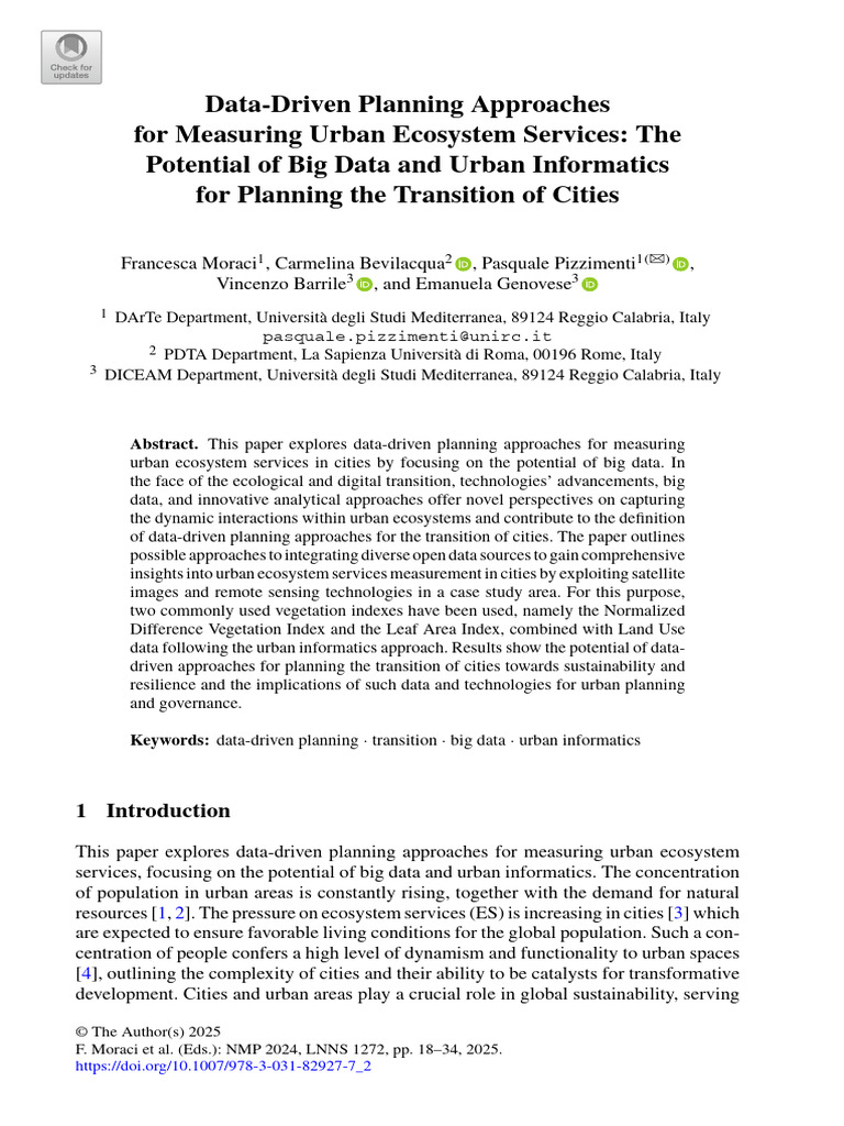 Data-Driven Planning Approaches For Measuring Urba | PDF | Big Data ...