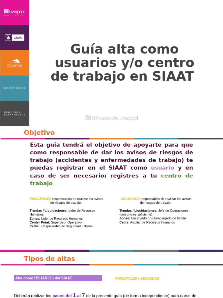 Alta de usuarios en SIAAT: Guía práctica | PDF