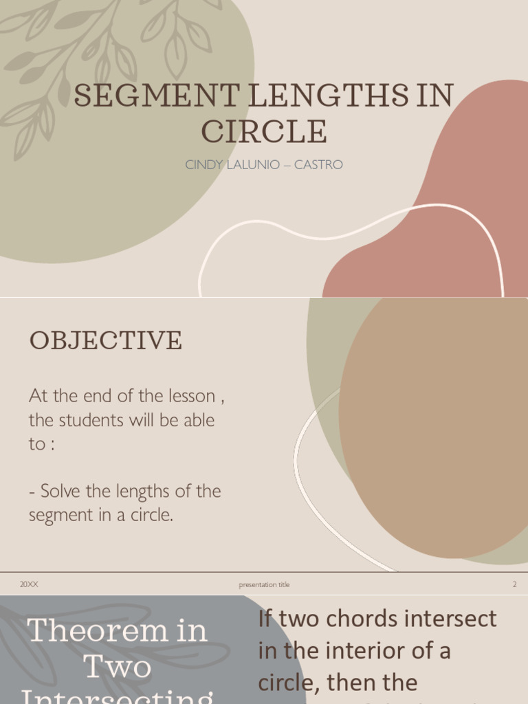 Tangent and Secant Segment | PDF | Circle | Tangent