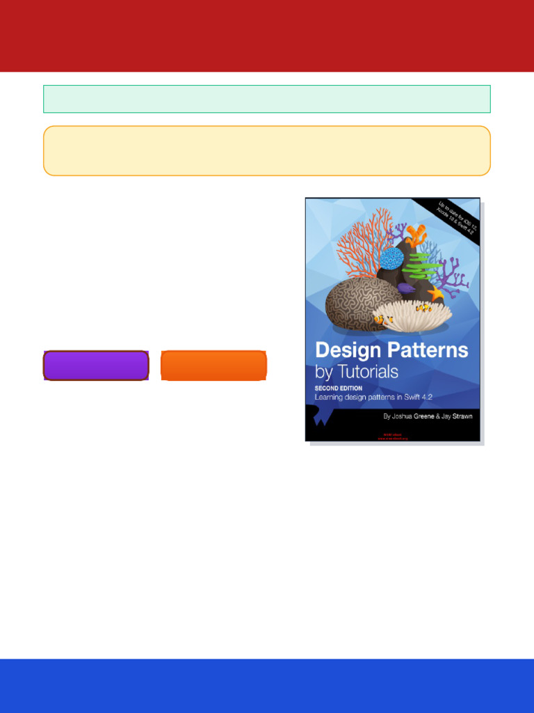Design Patterns by Tutorials Learning design patterns in Swift 4 2 Joshua Greene ebook reader ...