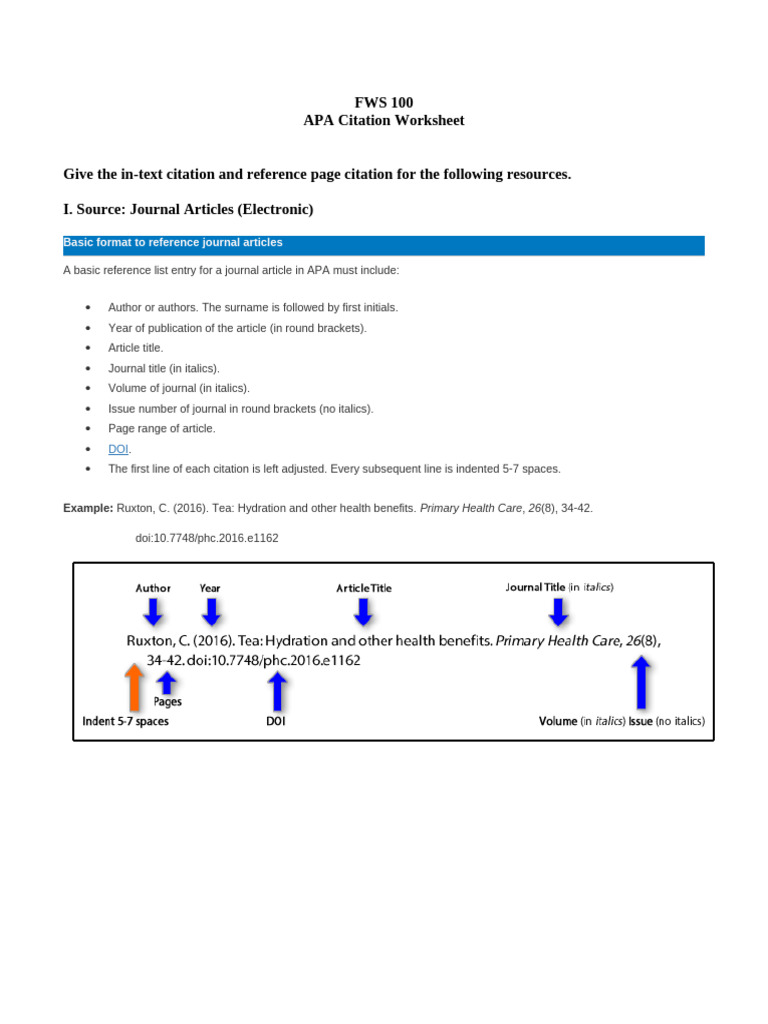 APA Citation Guide for Various Sources | PDF