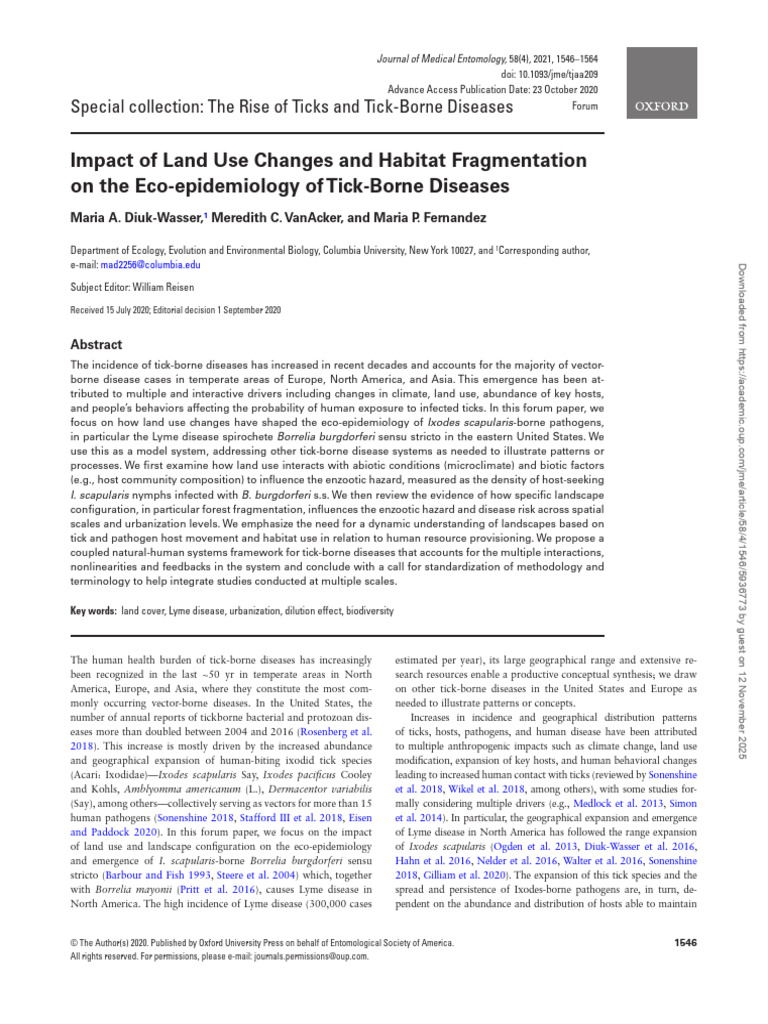2021 J Med Entomol, Impact of Land Use Changes and - 251114 - 154734 ...