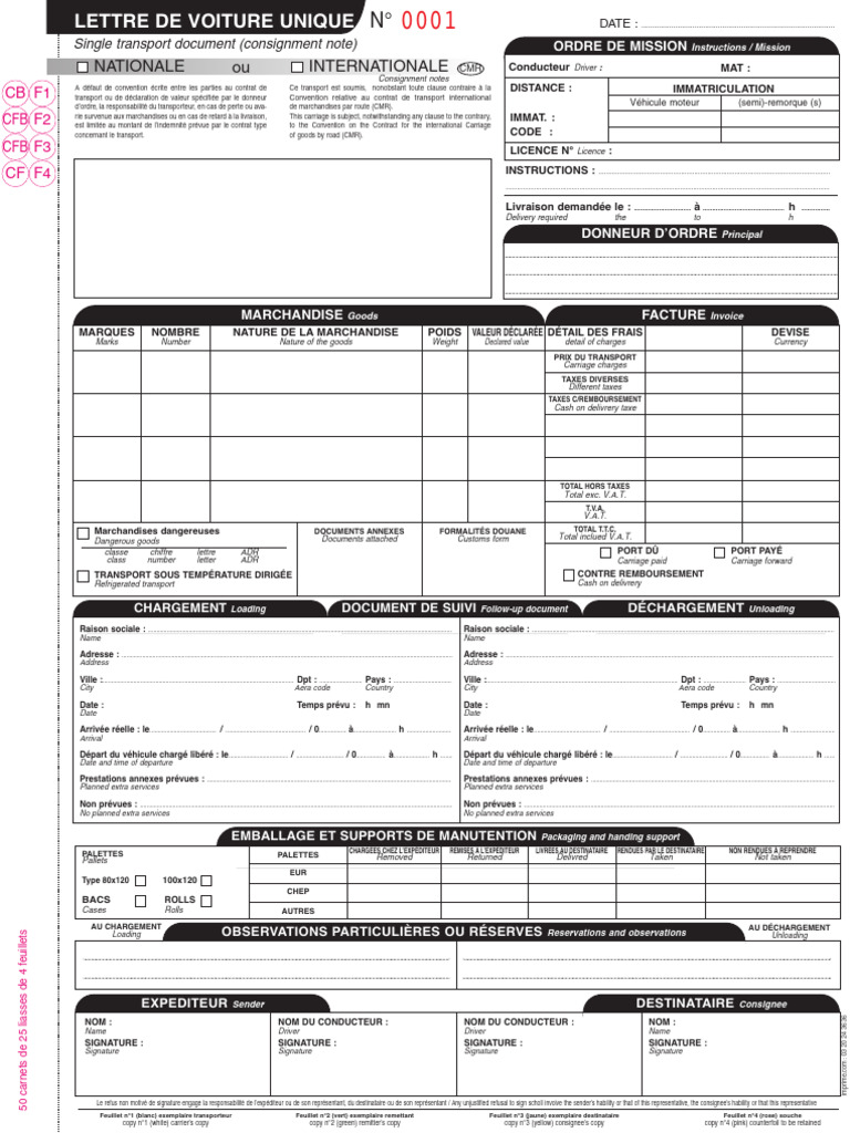Document de transport CMR explicatif | PDF | Transport | Droit des ...
