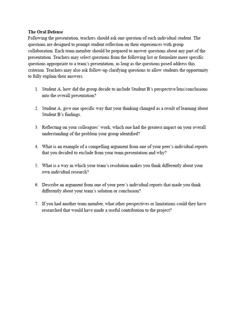 PT1 TMP Oral Defense Qs | PDF