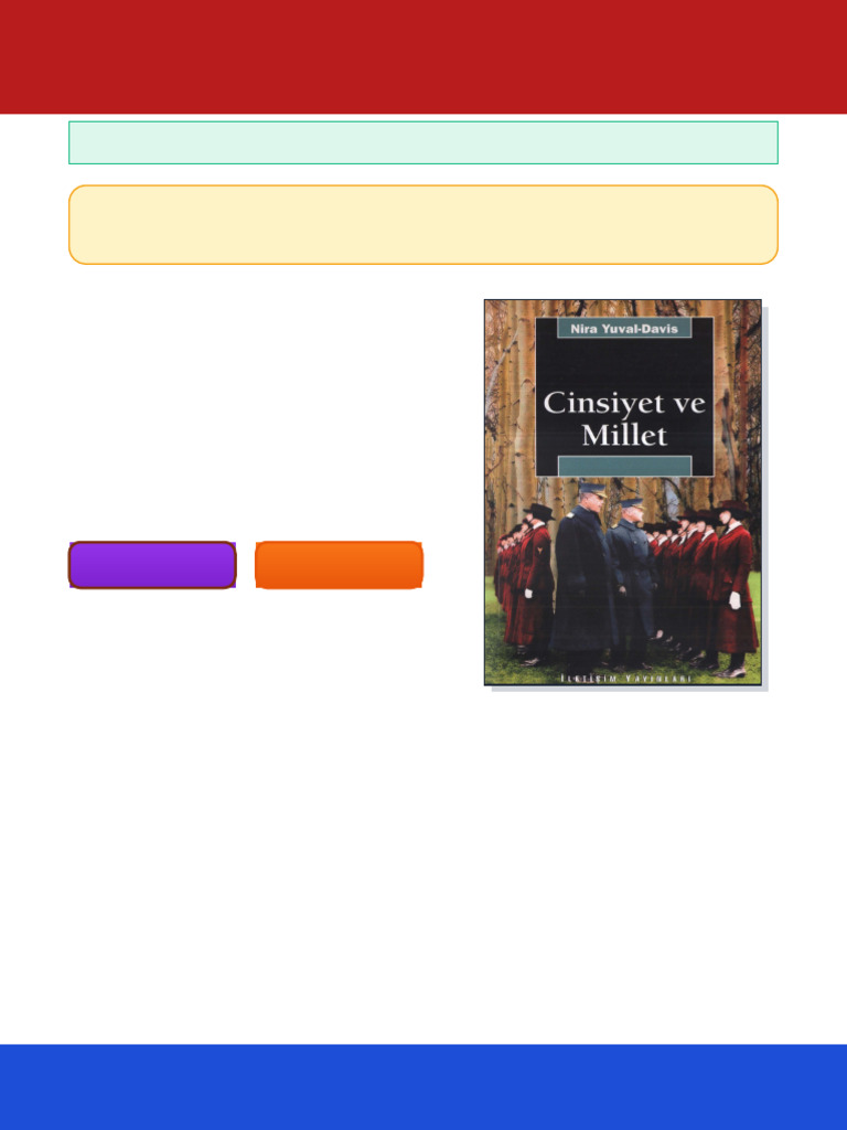 Cinsiyet Ve Millet 4th Edition Nira Yuval Davis Ebook Advanced Digital ...