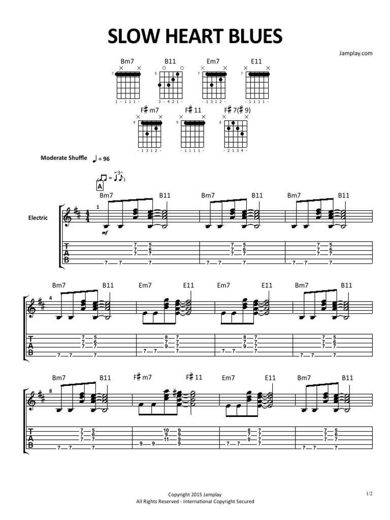 Slow Heart Blues Chord Progression Guide | PDF