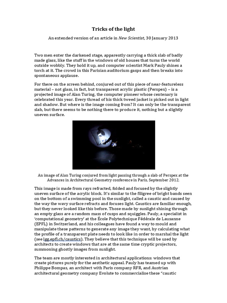 Caustic Architecture | PDF | Mirror | Light