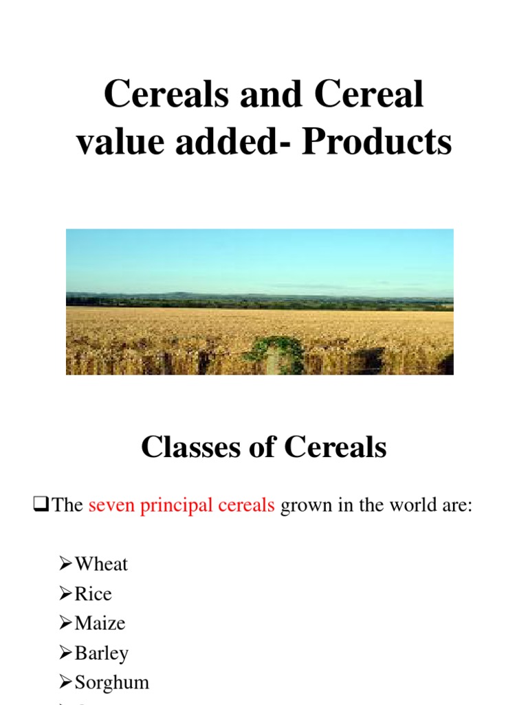 Cereals and Cereals by Products | PDF | Rye | Animal Feed