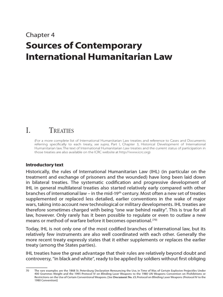 PART1-chap04 Sources of IHL | PDF | International Humanitarian Law ...