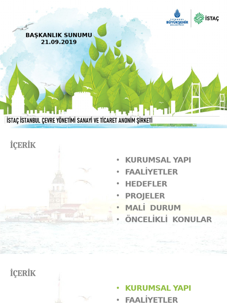 İSTAÇ Başkanlık Sunumu 21.09.2019 | PDF