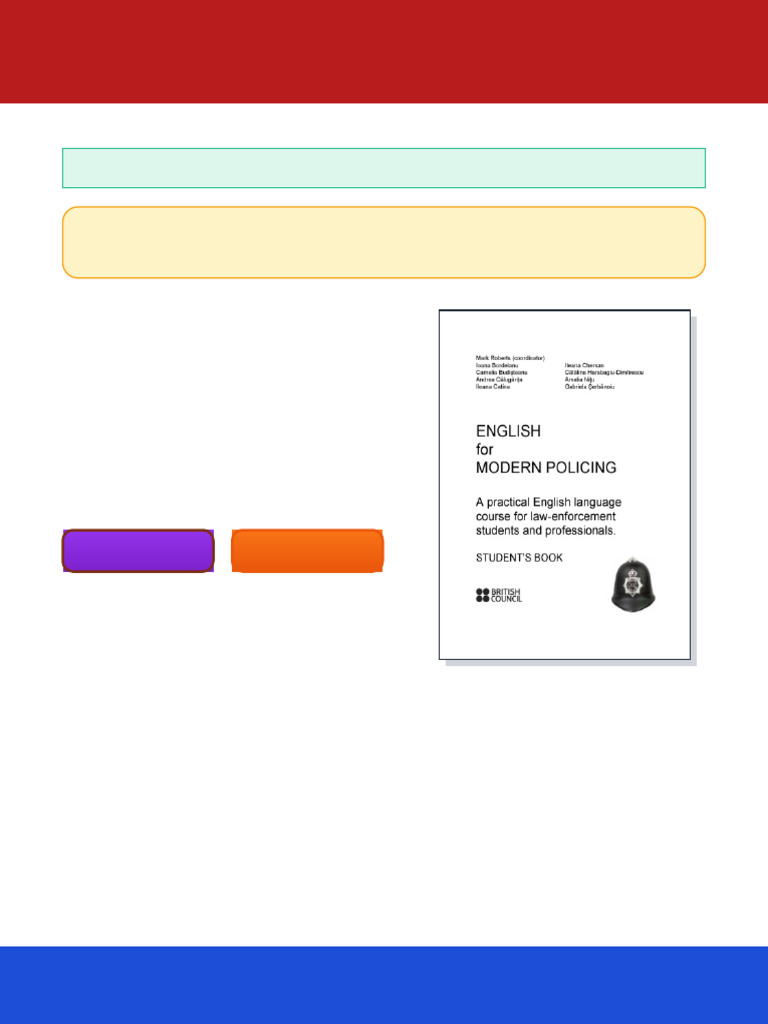 English for modern policing A practical English language course for law ...