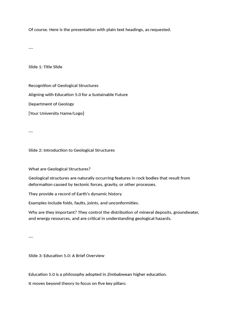 Geological Structures | PDF | Fault (Geology) | Structural Geology