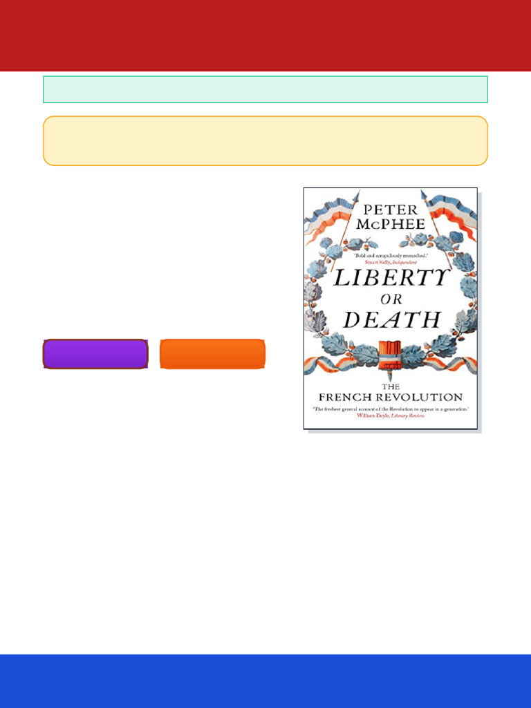 Liberty or Death The French Revolution Peter Mcphee Ebook 2025 Re ...