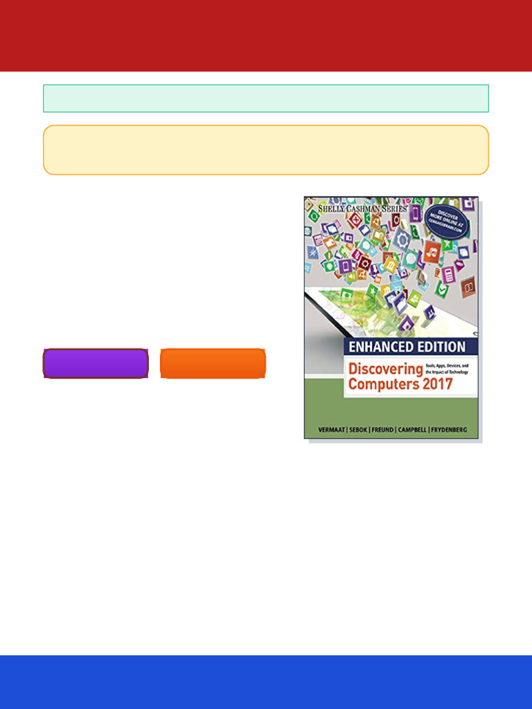 (Original PDF) Enhanced Discovering Computers 2017 Edition ebook expanded edition | PDF ...