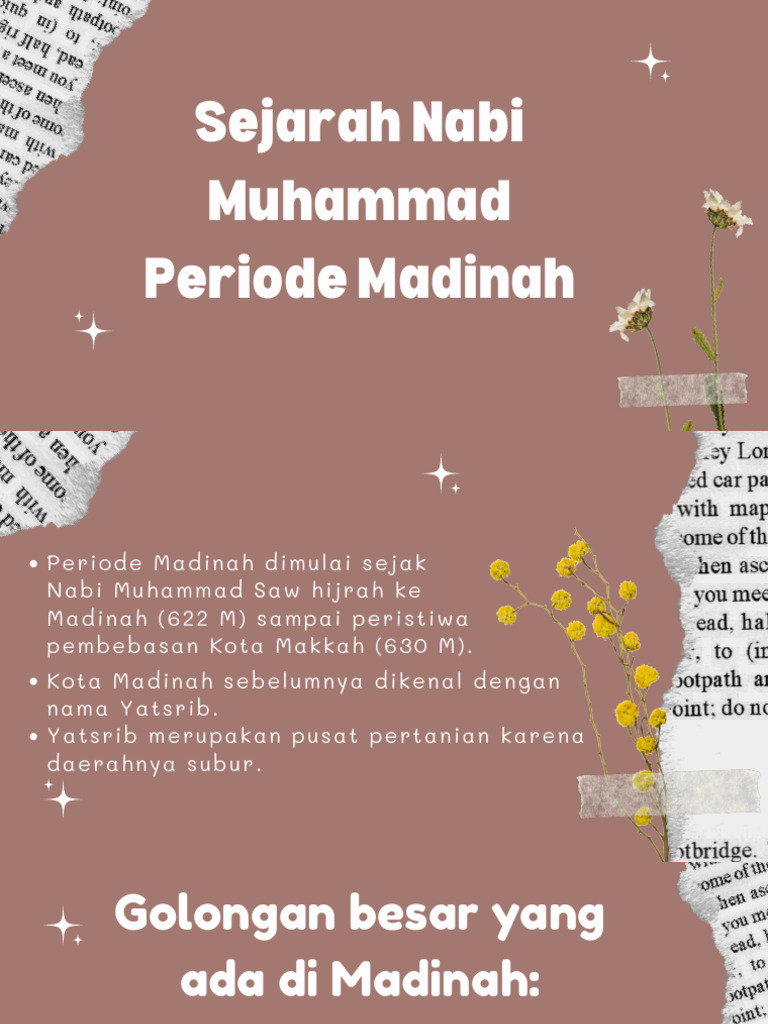 Sejarah Periode Madinah Nabi Muhammad | PDF