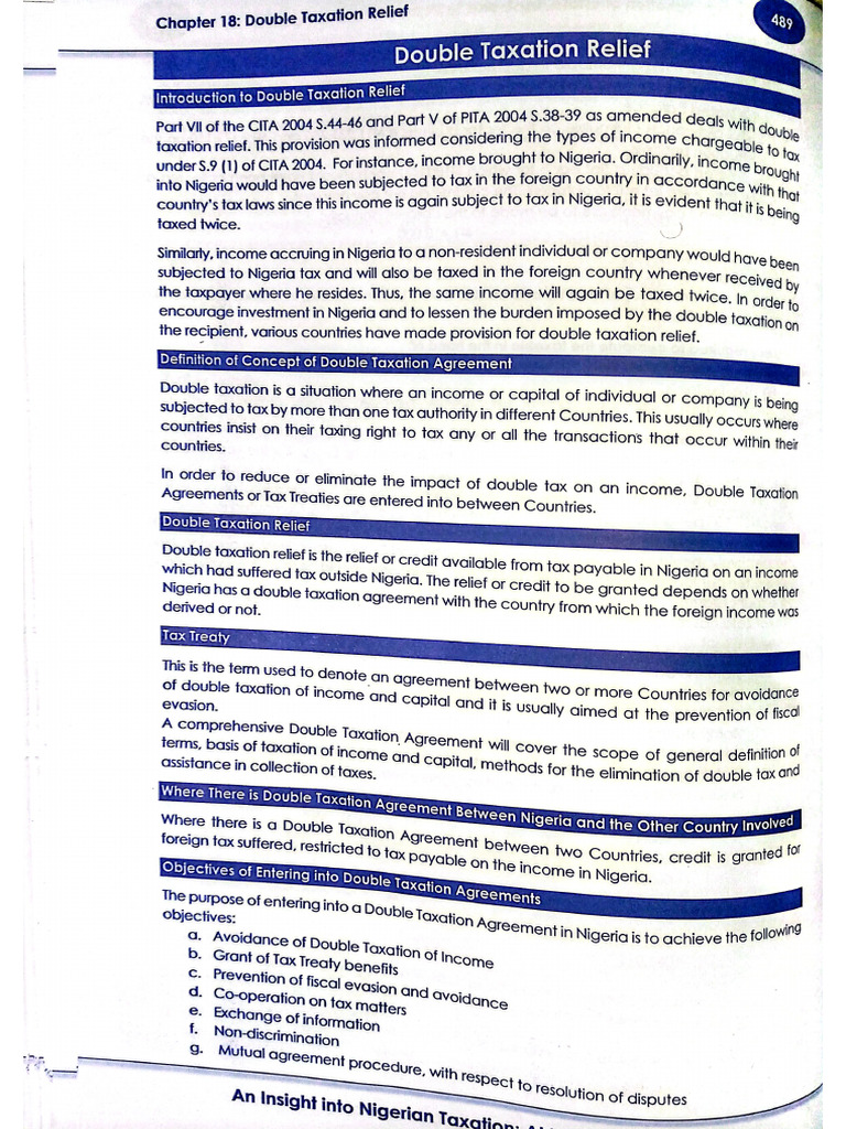 Double Taxation Relief | PDF