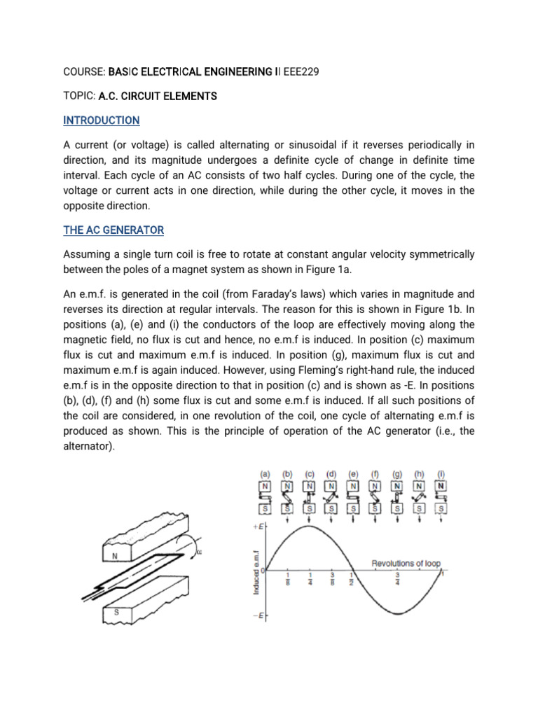 Basic Ellectrical Engineering II | PDF | Electrical Impedance | Electromagnetic Induction