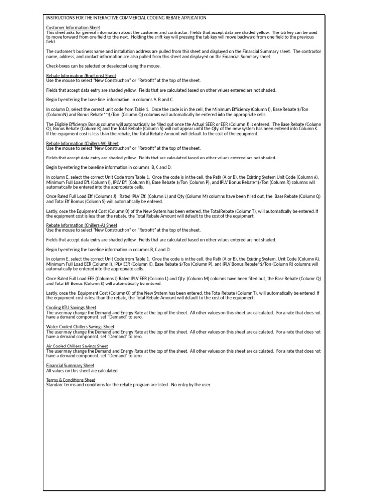 Interactive Cooling Rebate Application Revised 1.4.17 | PDF | Computing