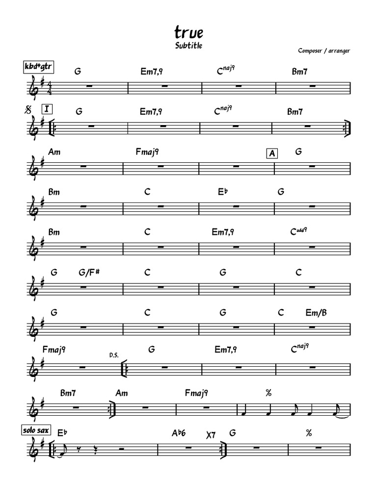 Saxophone Chord Progressions Guide | PDF