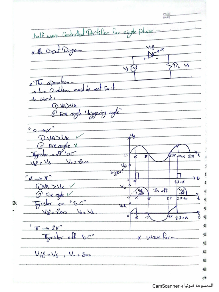 Single Phase Controlled Rectifiers Thyristor | PDF