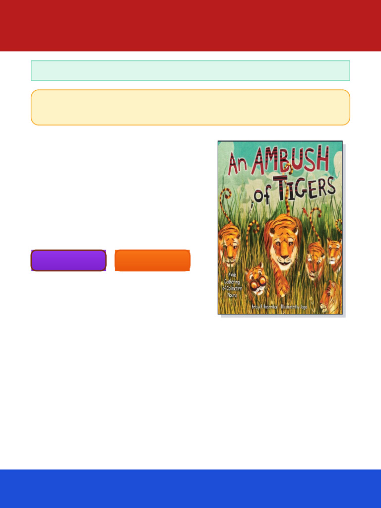 An Ambush of Tigers A Wild Gathering of Collective Nouns Betsy R ...