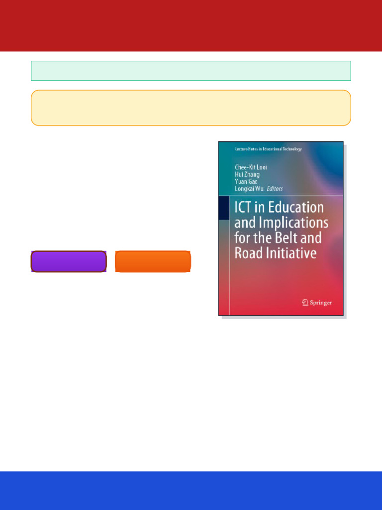 ICT in Education and Implications For The Belt and Road Initiative Chee ...