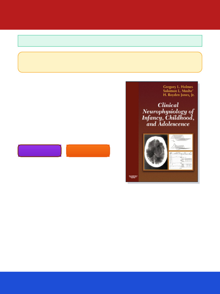Clinical Neurophysiology of Infancy Childhood and Adolescence 1st ...