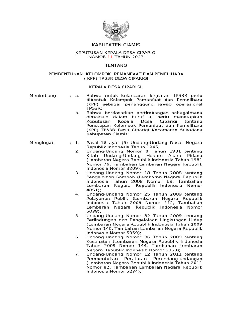 SK KPP TPS3R | PDF