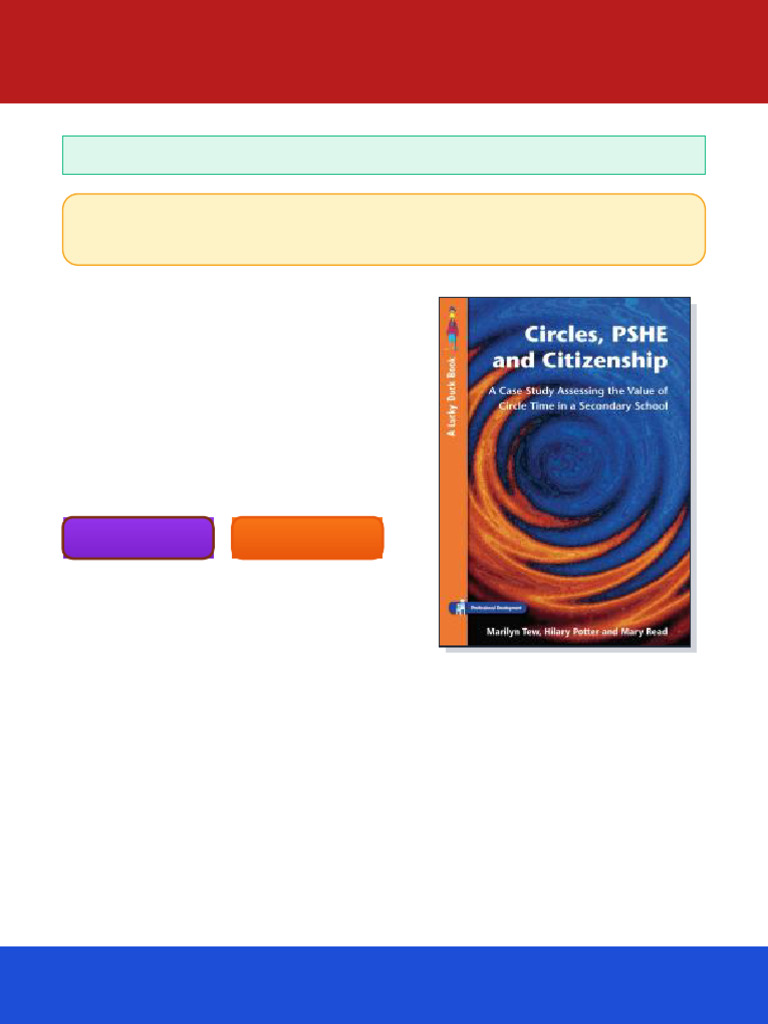 Circles PSHE and Citizenship Assessing The Value of Circle Time in ...