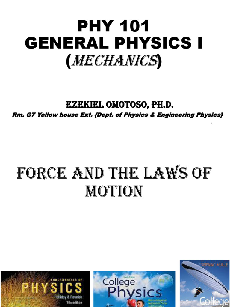 PHY101 - Forces and The Laws of Motion - Part 1 | PDF | Friction | Force