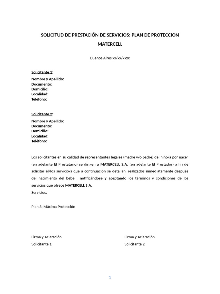 Contrato Modelo - No Convenio y Convenio Alt. 1 | PDF | Transplante de organo | Célula madre