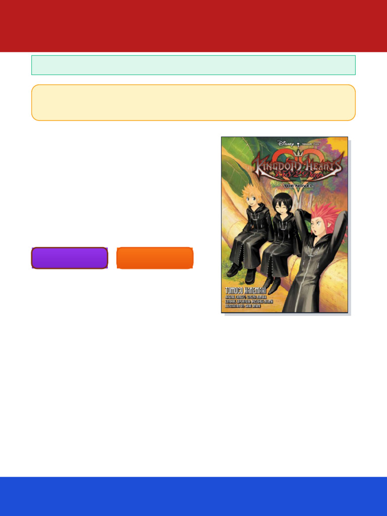 Kingdom Hearts 358 2 Days The Novel 1st Edition Tomoco Kanemaki ebook ...