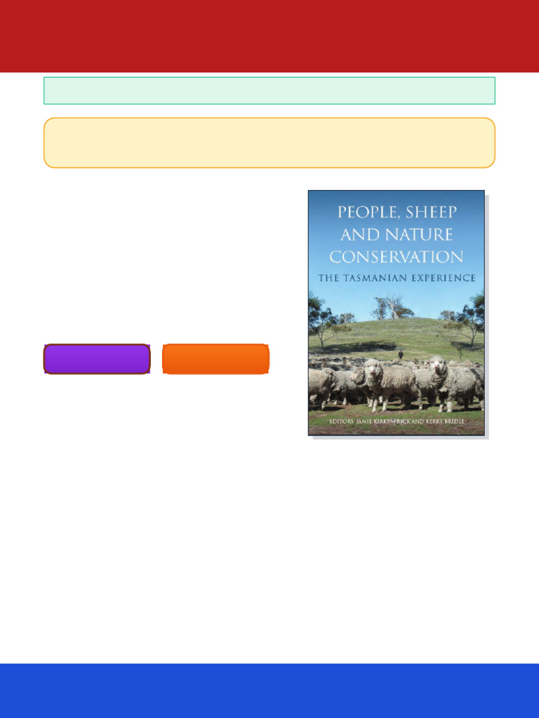 People Sheep and Nature Conservation Kerry Lynn Bridle Ebook Pro ...