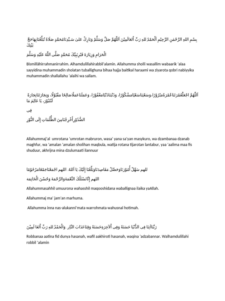 Doa Umroh-WPS Office | PDF