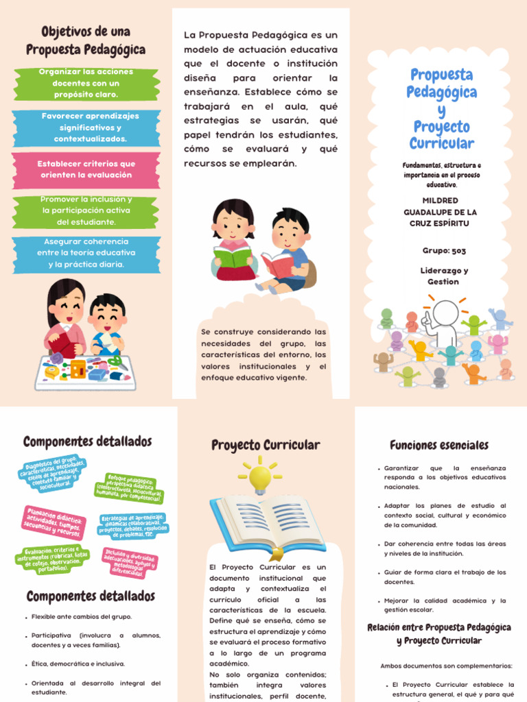 Folleto Infantil para Actividades Proyectos y Juegos Con Niños ...