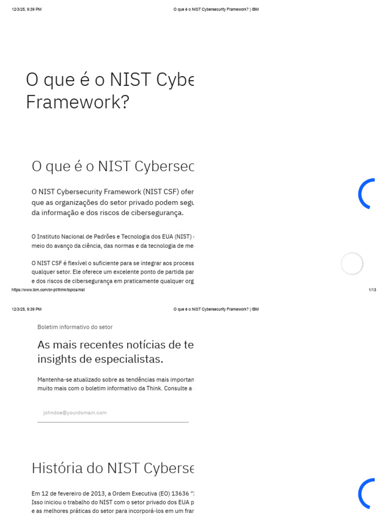 Entenda o NIST Cybersecurity Framework | PDF | Segurança de ...