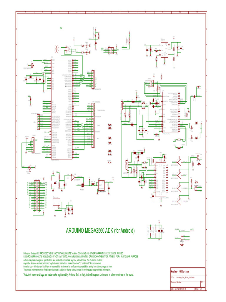 Arduino Mega 2560 ADK Schematic | PDF