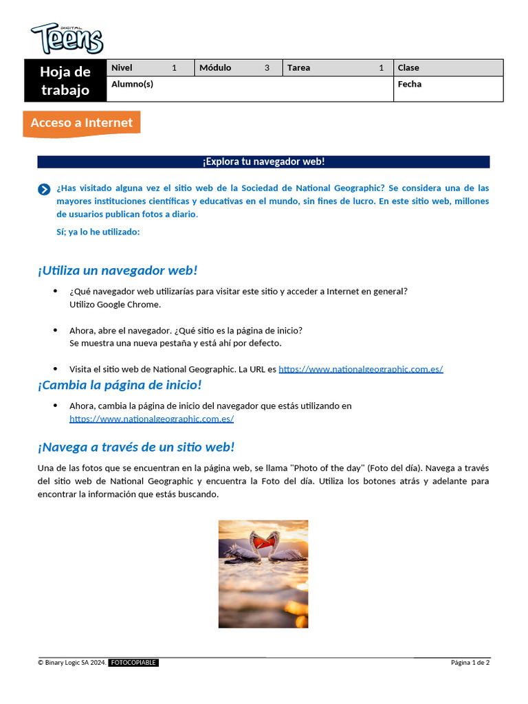 T.1.3.1 Hoja de Trabajo 4 FINAL | PDF | Red mundial | Internet y web