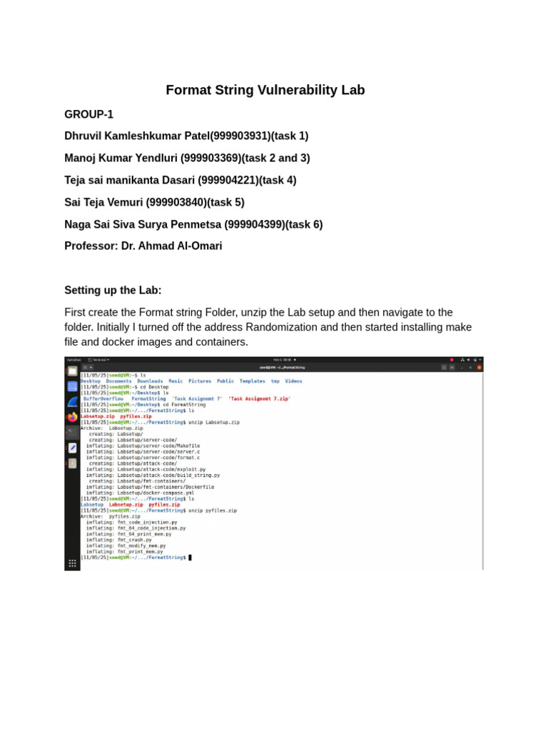 Format String Vulnerability LAb | PDF | 64 Bit Computing | Pointer ...