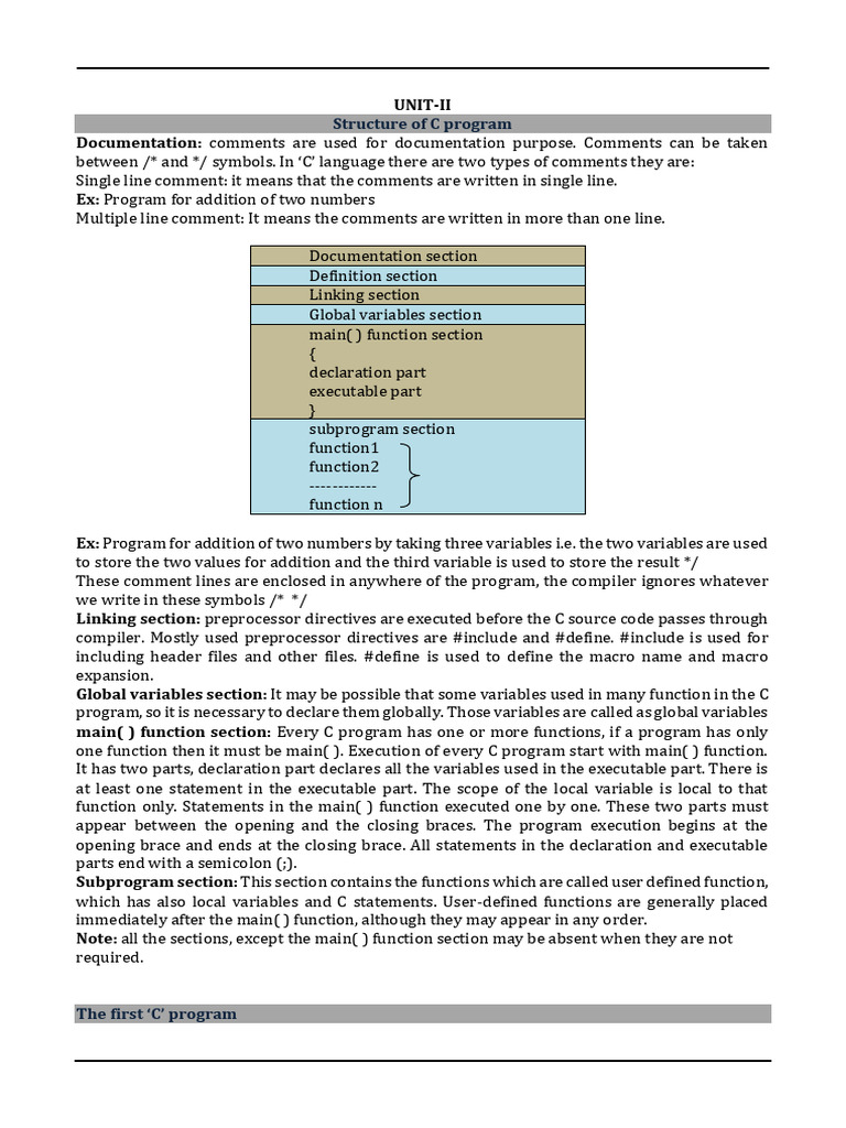 Unit 2 C | PDF | Data Type | Computer Program
