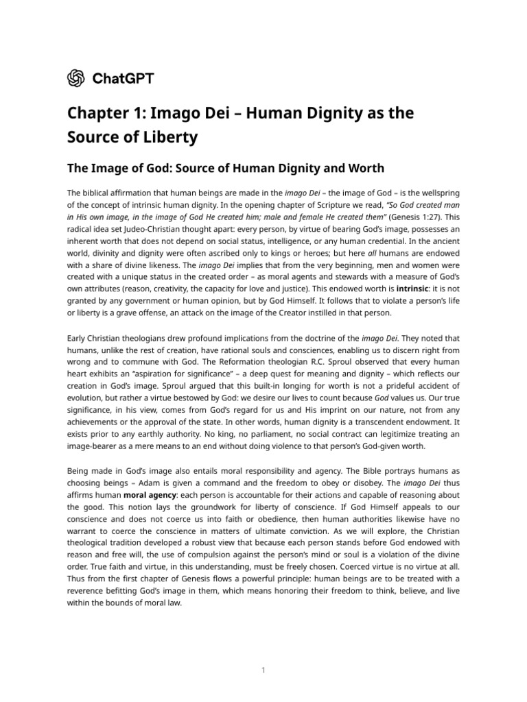 Imago Dei: Human Dignity Explained | PDF | Image Of God | Natural Law