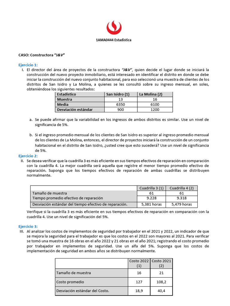 1AMA0444 Ejercicios de Repaso Semana 13 | PDF