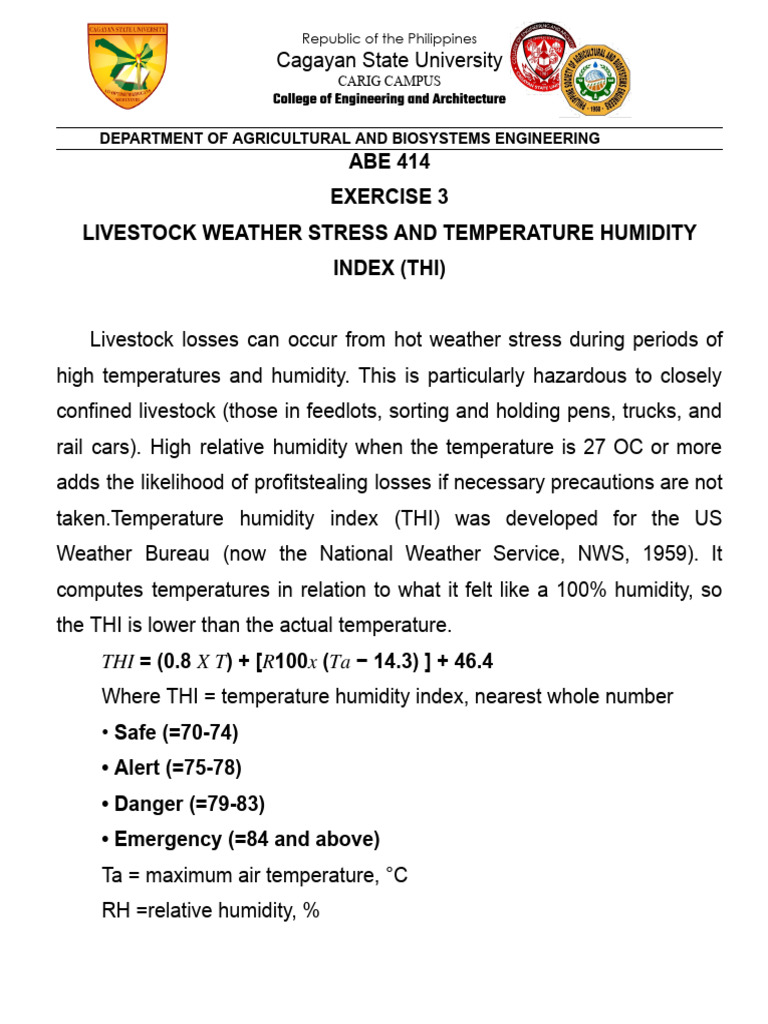 Livestock Weather Stress & THI Analysis | PDF | Cattle | Hyperthermia