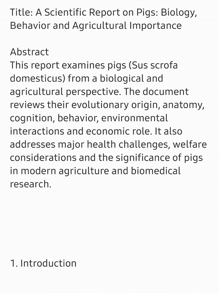 Scientific Report On Pigs - 251205 - 093055 | PDF