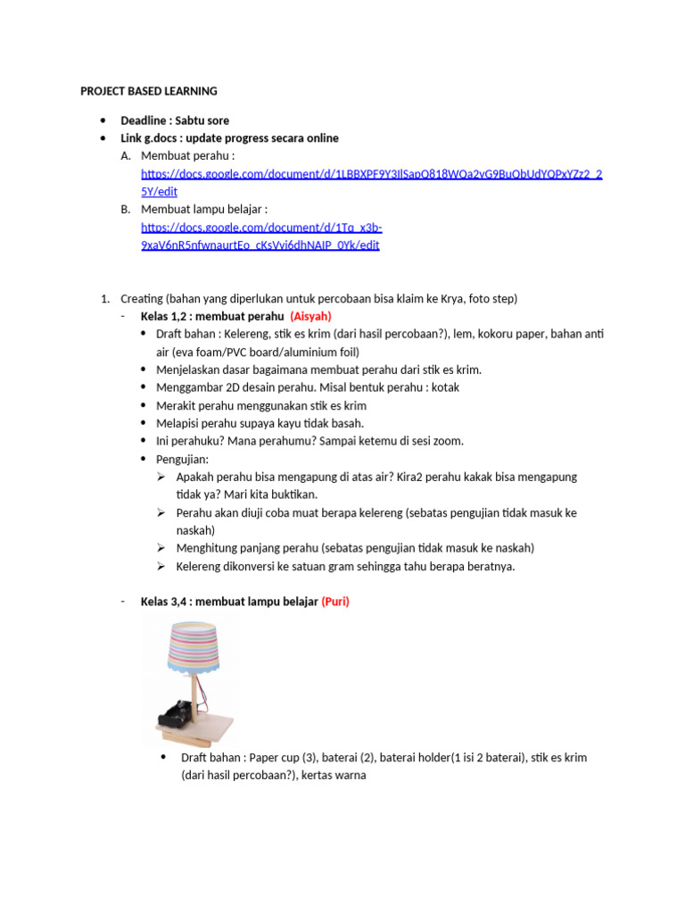 Project Based Learning | PDF