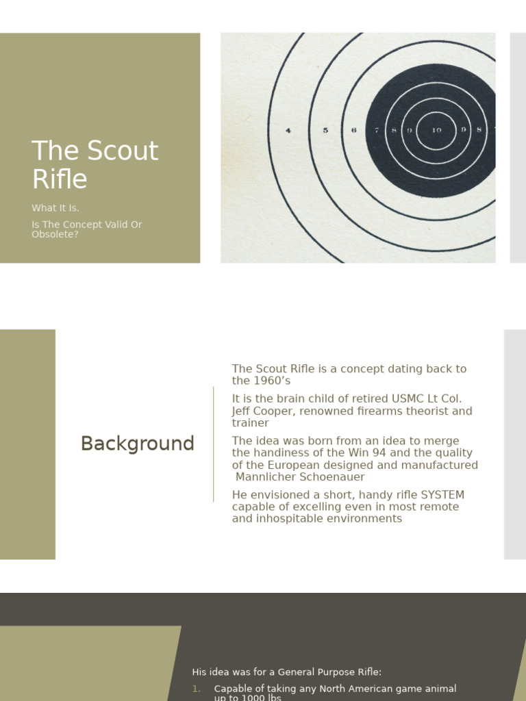 Understanding the Scout Rifle Concept | PDF | Rifle | Pistol And Rifle ...